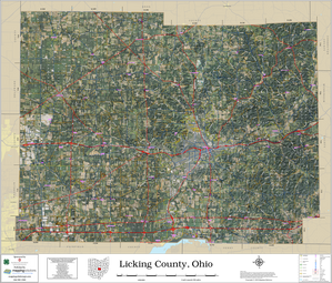 Licking County Ohio 2026 Aerial Wall Map | Mapping Solutions