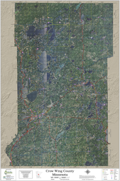 Crow Wing County Minnesota 2025 Aerial Wall Map | Mapping Solutions