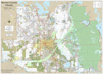 Marion County Florida 2019 Wall Map | Mapping Solutions