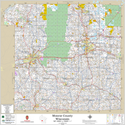 Monroe County Wisconsin 2025 Wall Map | Mapping Solutions