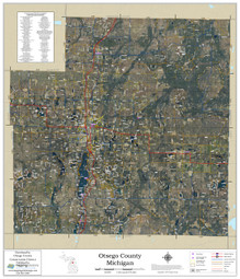 Otsego County Michigan 2023 Aerial Wall Map | Mapping Solutions