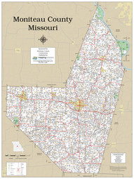 Moniteau County Missouri 2023 Wall Map | Mapping Solutions