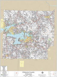 Cleburne County Arkansas 2025 Wall Map | Mapping Solutions