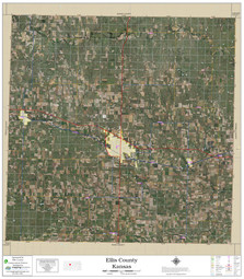Ellis County Kansas 2020 Aerial Wall Map | Mapping Solutions