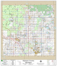 Ogemaw County Michigan 2024 Wall Map | Mapping Solutions