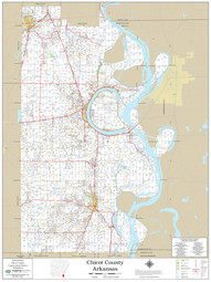 Chicot County Arkansas 2023 Wall Map | Mapping Solutions