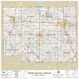 Noble County Indiana 2023 Wall Map | Mapping Solutions
