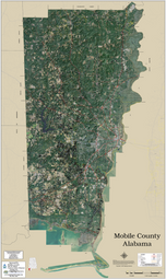 Mobile County Alabama 2024 Aerial Wall Map | Mapping Solutions