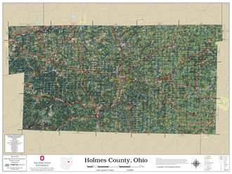 Holmes County Ohio 2023 Aerial Wall Map | Mapping Solutions