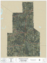 Quitman County Mississippi 2023 Aerial Wall Map | Mapping Solutions