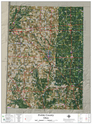 Preble County Ohio 2024 Aerial Wall Map | Mapping Solutions