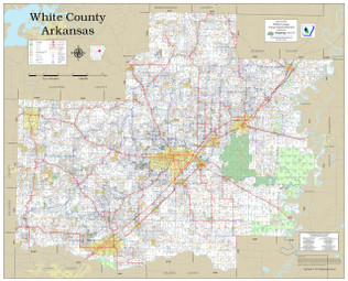 White County Arkansas 2024 Wall Map | Mapping Solutions