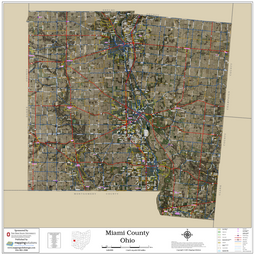 Miami County Ohio 2024 Aerial Wall Map | Mapping Solutions