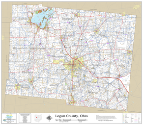 Logan County Ohio 2024 Wall Map | Mapping Solutions