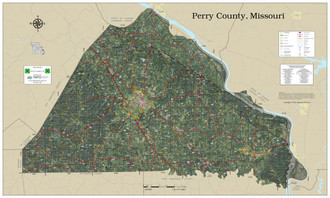 Perry County Missouri 2021 Aerial Wall Map | Mapping Solutions