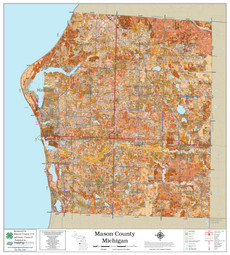 Mason County Michigan 2023 Soils Wall Map | Mapping Solutions