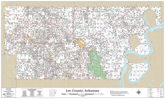 Lee County Arkansas 2025 Wall Map | Mapping Solutions