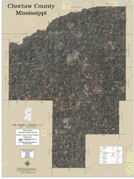 Choctaw County Mississippi 2024 Aerial Wall Map | Mapping Solutions