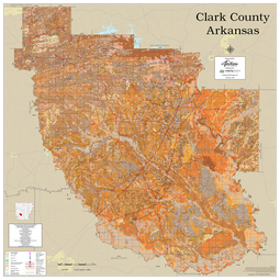 Clark County Arkansas 2025 Soils Wall Map | Mapping Solutions