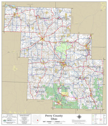 Perry County Ohio 2022 Wall Map | Mapping Solutions