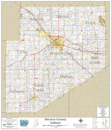 Decatur County Indiana 2022 Wall Map | Mapping Solutions