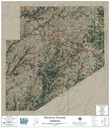 Decatur County Indiana 2022 Aerial Wall Map | Mapping Solutions