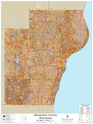 Manitowoc County Wisconsin 2023 Soils Wall Map | Mapping Solutions