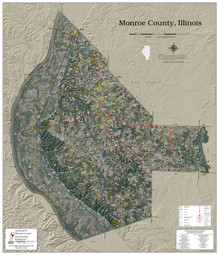 Monroe County Illinois 2022 Aerial Wall Map | Mapping Solutions