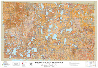 Becker County Minnesota 2023 Soils Wall Map | Mapping Solutions