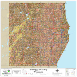Sheboygan County Wisconsin 2022 Soils Wall Map | Mapping Solutions