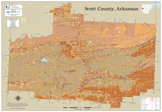 Scott County Arkansas 2023 Soils Wall Map | Mapping Solutions