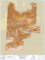Sebastian County Arkansas 2023 Soils Wall Map | Mapping Solutions