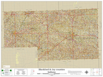 Blackford-Jay Counties Indiana 2023 Soils Wall Map | Mapping Solutions