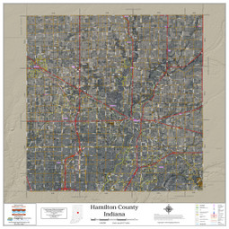 Hamilton County Indiana 2023 Aerial Wall Map | Mapping Solutions