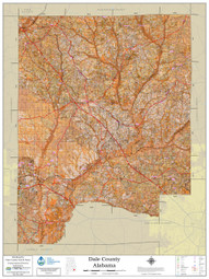 Dale County Alabama 2023 Soils Wall Map | Mapping Solutions