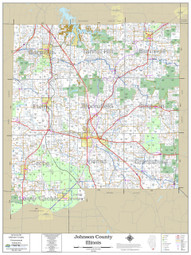 Johnson County Illinois 2023 Wall Map | Mapping Solutions