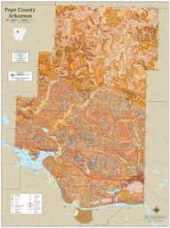 Pope County Arkansas 2023 Soils Wall Map | Mapping Solutions