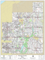 Geauga County Ohio 2024 Wall Map | Mapping Solutions