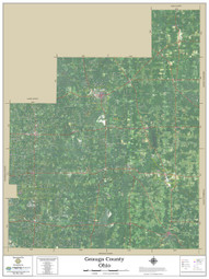 Geauga County Ohio 2024 Aerial Wall Map | Mapping Solutions