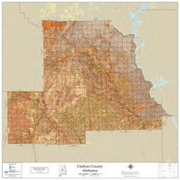 Chilton County Alabama 2024 Soils Wall Map | Mapping Solutions