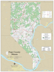 Pope County Illinois 2024 Wall Map | Mapping Solutions