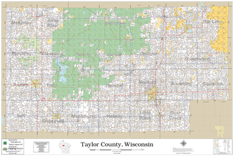 Taylor County Wisconsin 2024 Wall Map | Mapping Solutions