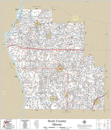 Scott County Illinois 2024 Wall Map | Mapping Solutions