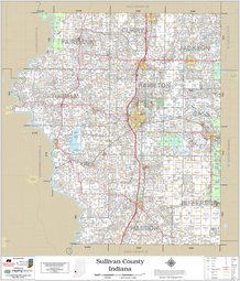 Sullivan County Indiana 2025 Wall Map | Mapping Solutions