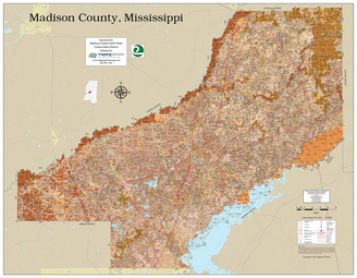 Madison County Mississippi 2025 Soils Wall Map | Mapping Solutions