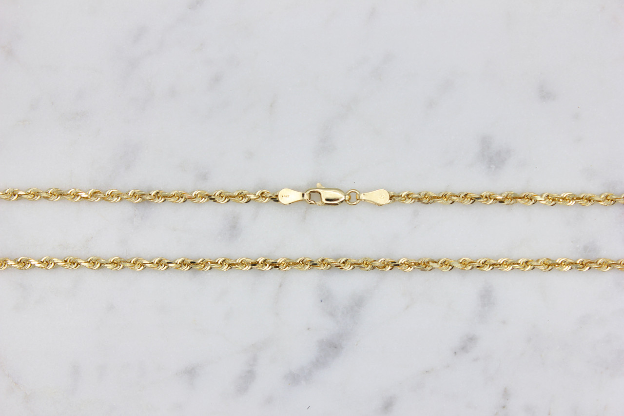 2.9mm Diamond Cut Rope Chain