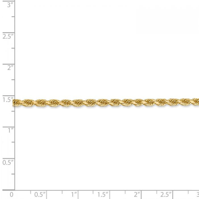 2.9mm Diamond Cut Rope Chain