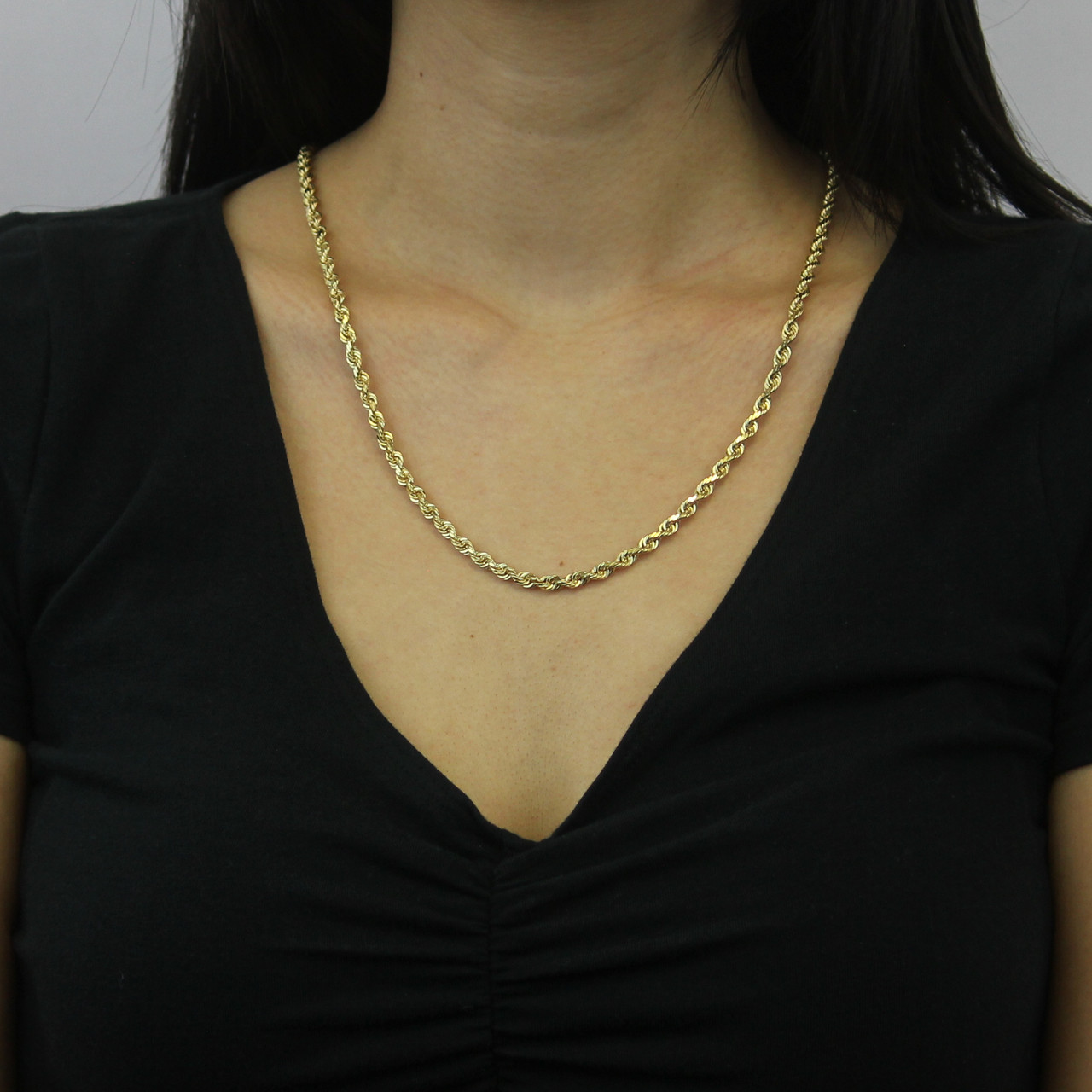 4mm Diamond Cut Rope Chain