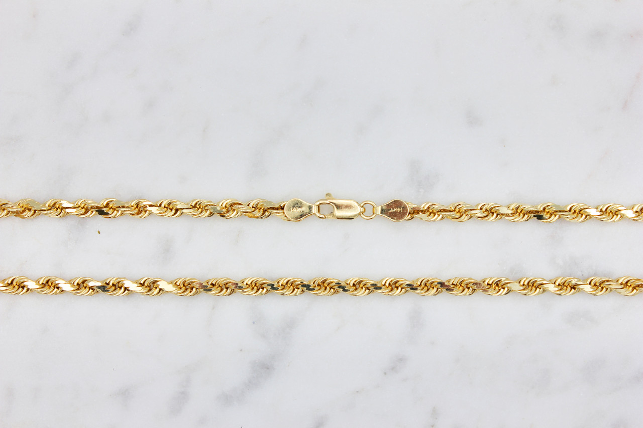 5mm Diamond Cut Rope Chain