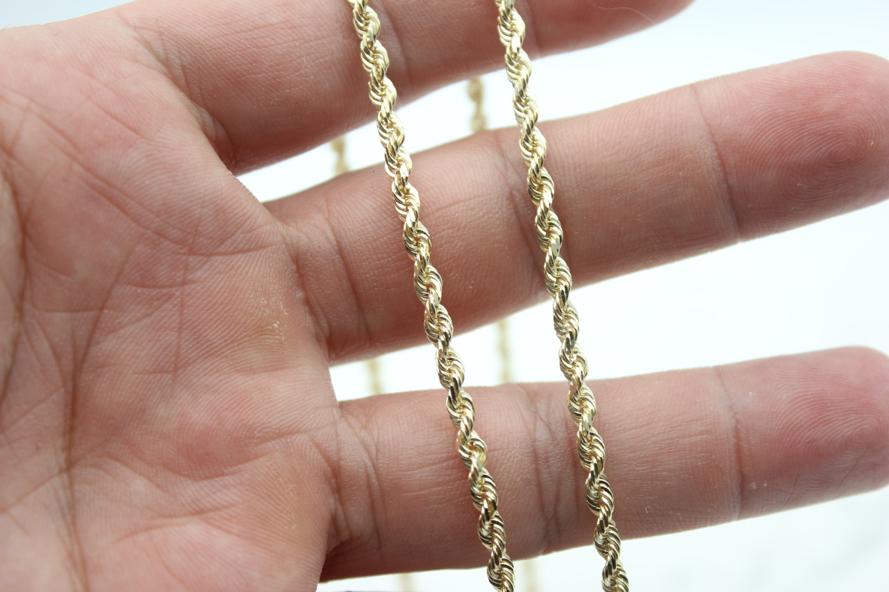 3mm Diamond Cut Rope Chain